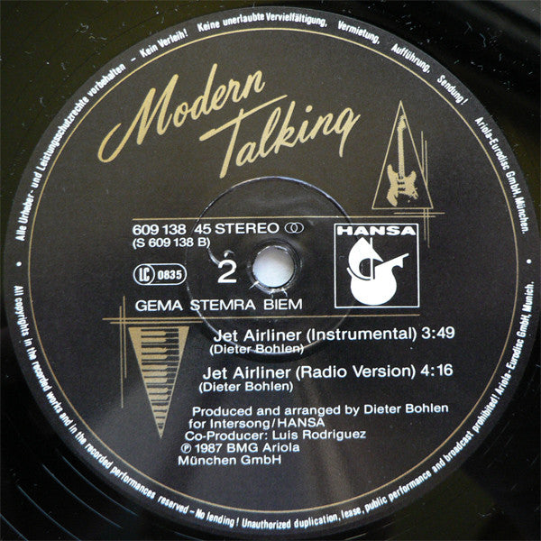 Modern Talking – Jet Airliner (Fasten-Seat-Belt-Mix) (VG+) BOX29